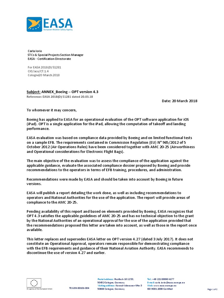 ENCL51281 - Boeing - OPT 4.3 PDF | PDF | Computing | Business