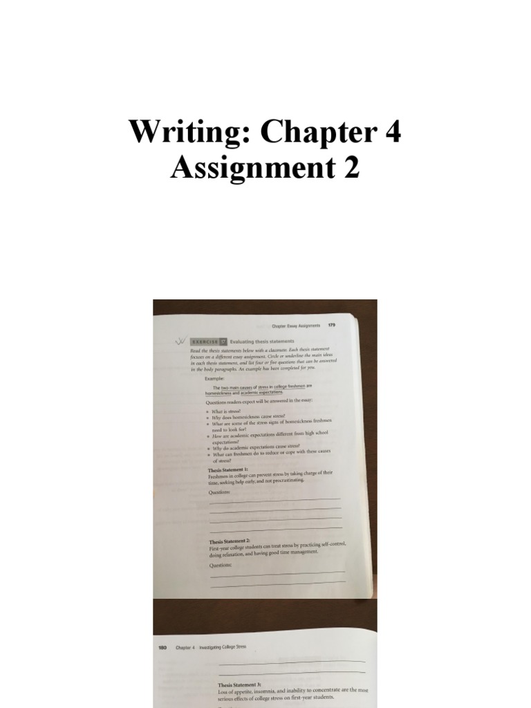 Writing: Chapter 4 Assignment 2 | PDF