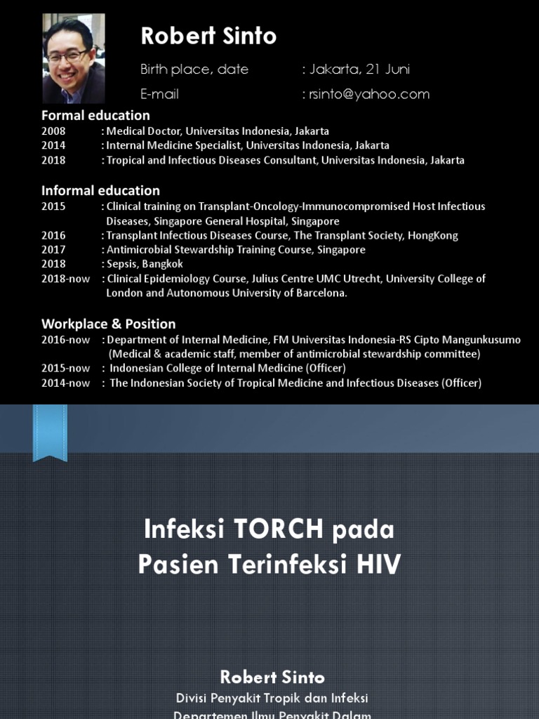DR Robert Sinto - TORCH Pada HIV PDF | PDF