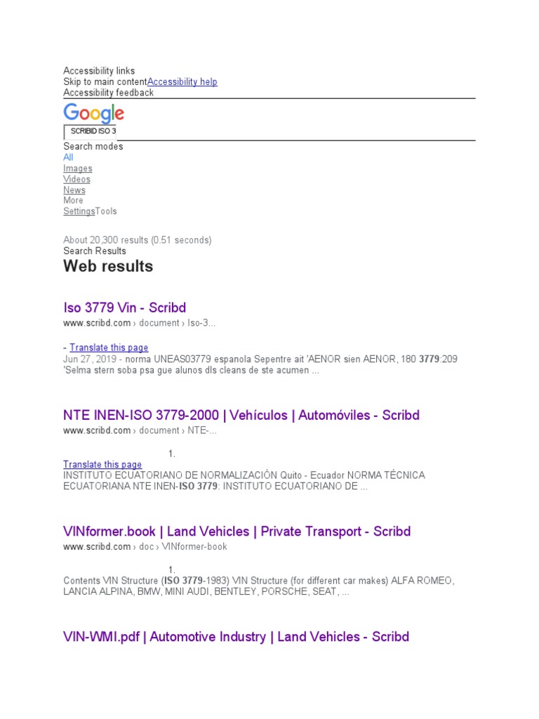 Web Results: Iso 3779 Vin - Scribd | PDF | Business | Computers