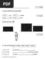 KGL Pre-A1 English Contest Sample Test | PDF