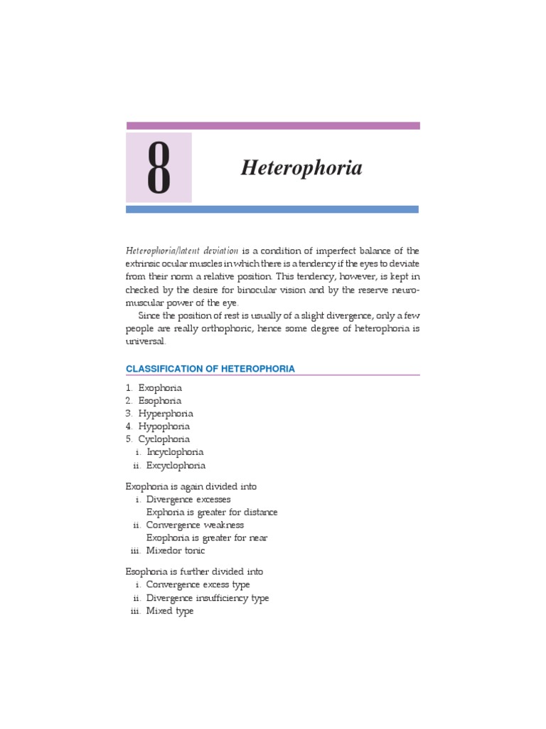 Understanding Heterophoria Types | PDF | Human Eye | Ophthalmology
