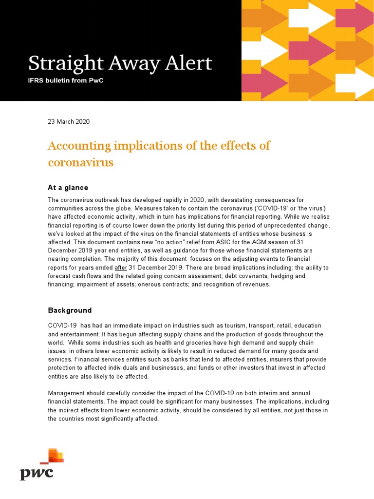 IFRS Buletin Covid | PDF | Going Concern | Fair Value