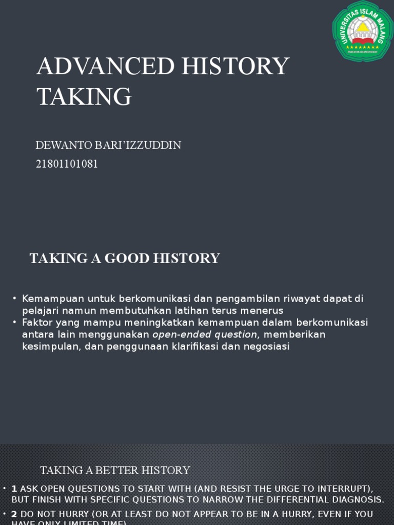 Advanced History Taking | PDF | Cognitive Science | Cognition