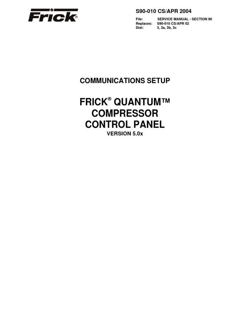 1006 Frick Quantum V 5 - 0 Setup | PDF | Media Technology | Digital ...