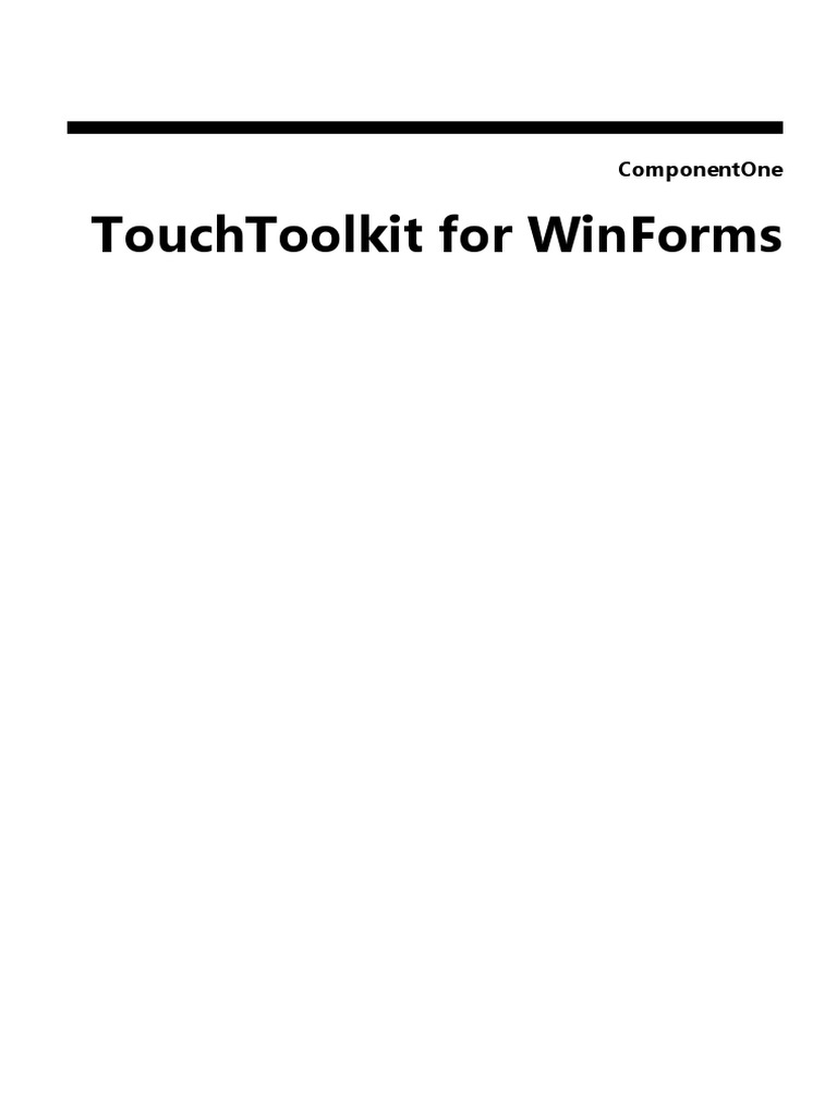WinForms TouchToolkit | PDF | Human–Computer Interaction | System Software