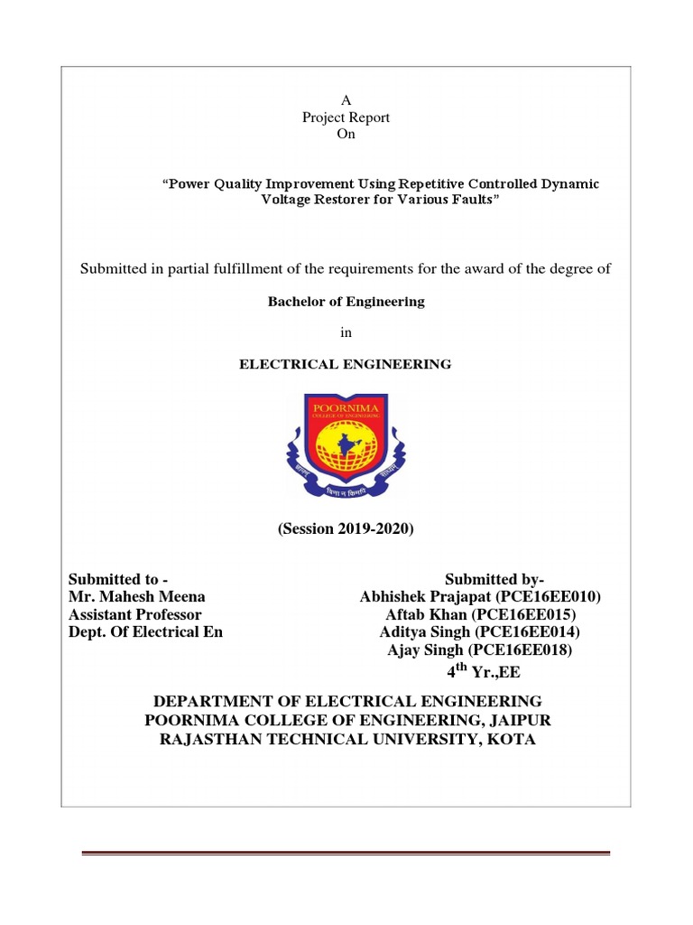 DVR Project Report PDF | PDF | Power Inverter | Electromagnetic ...