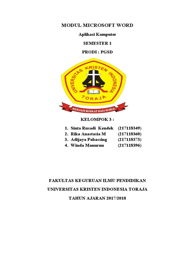 Modul Microsoft Word 2013 | PDF