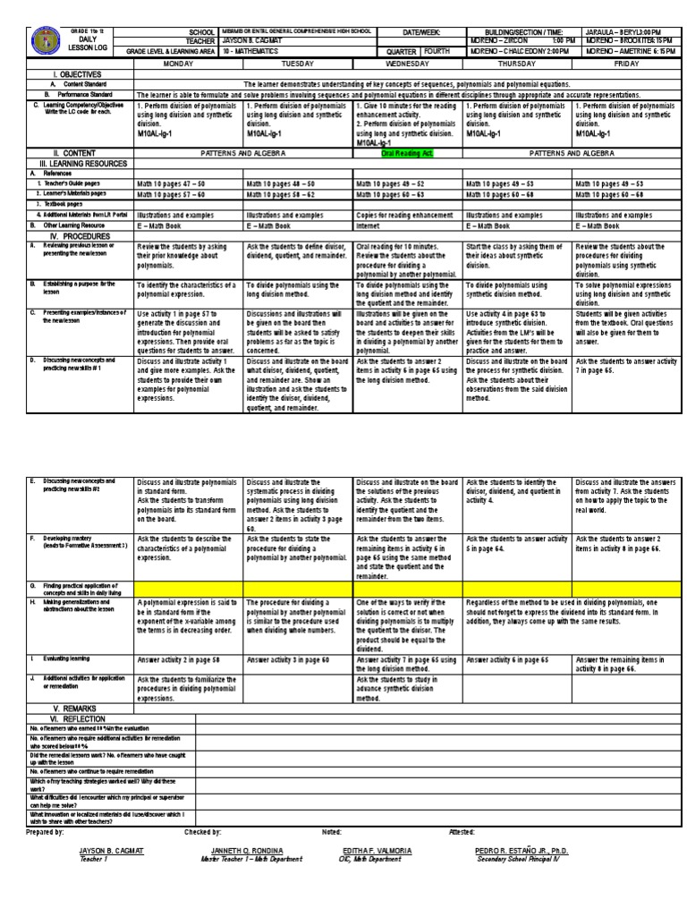 GRADE 1 To 12 Misamis Oriental General Comprehensive High School | PDF ...