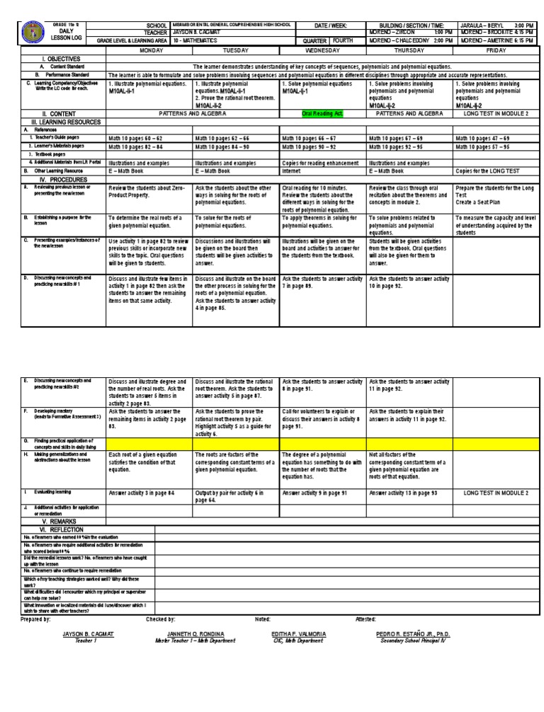 GRADE 1 To 12 Misamis Oriental General Comprehensive High School | PDF ...