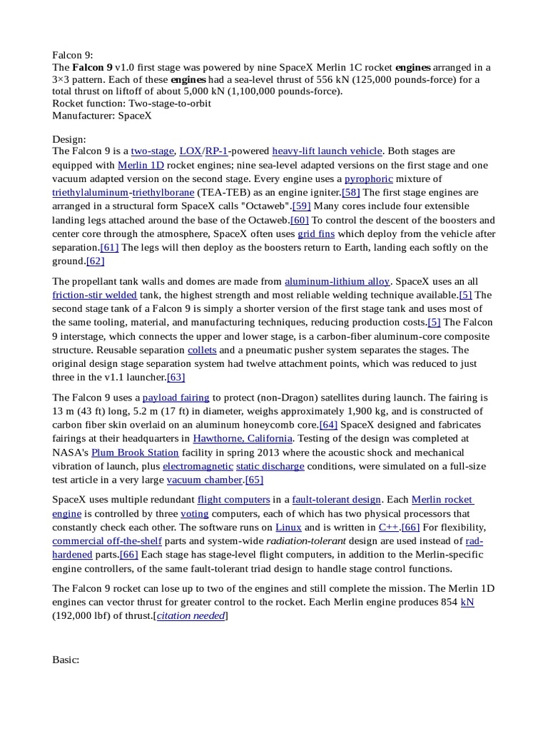 Falcon PDF | PDF | Falcon 9 | Space X