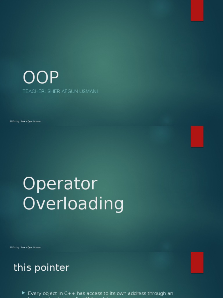 Operator Overloading - I | PDF | Subroutine | Parameter (Computer ...