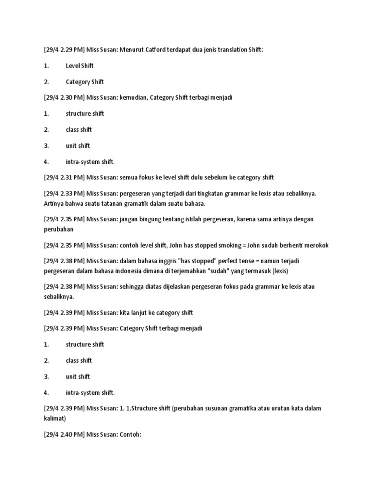 Shift Translation | PDF