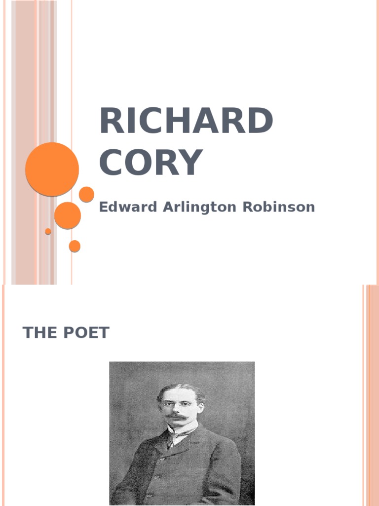 Richard Cory: Edward Arlington Robinson | PDF