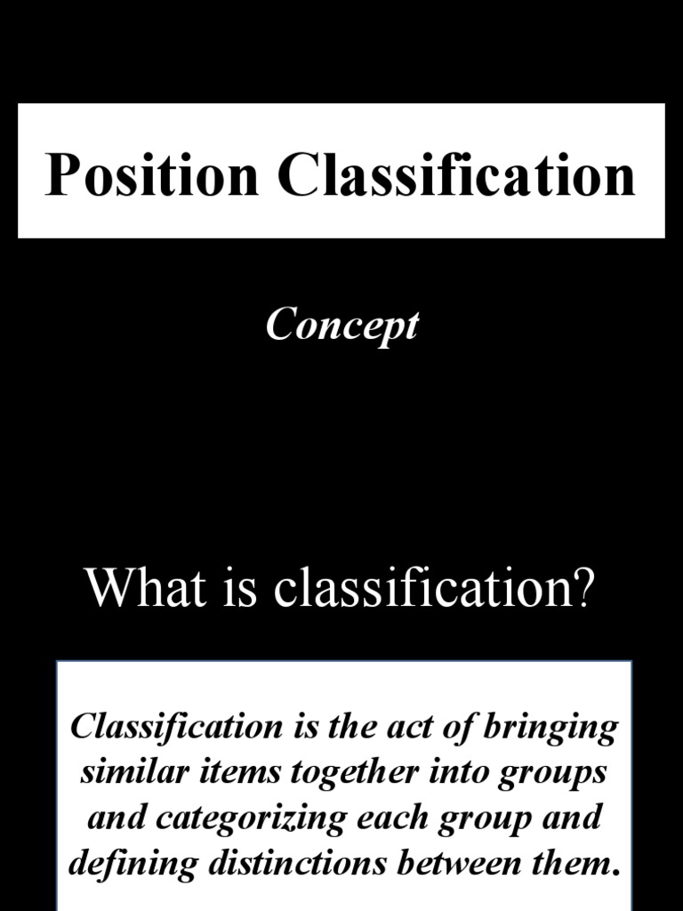 Position Classification: Concept | PDF