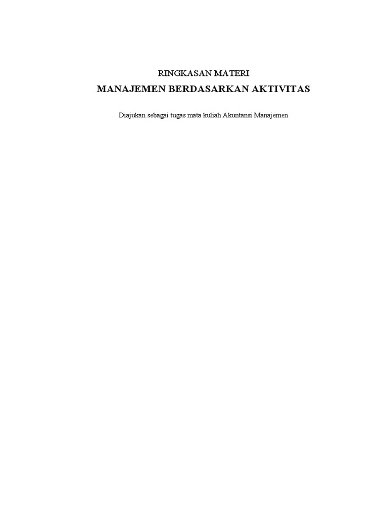 Ringkasan AkMen Bab 5 Fix | PDF