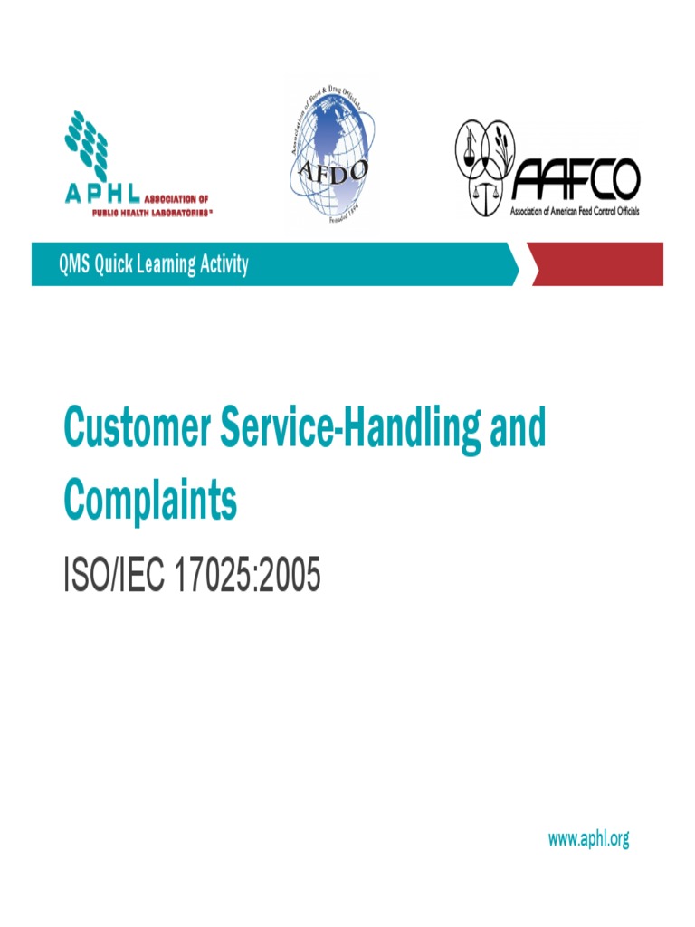 Quality Management System Customer Service and Complaints 2017 | PDF ...