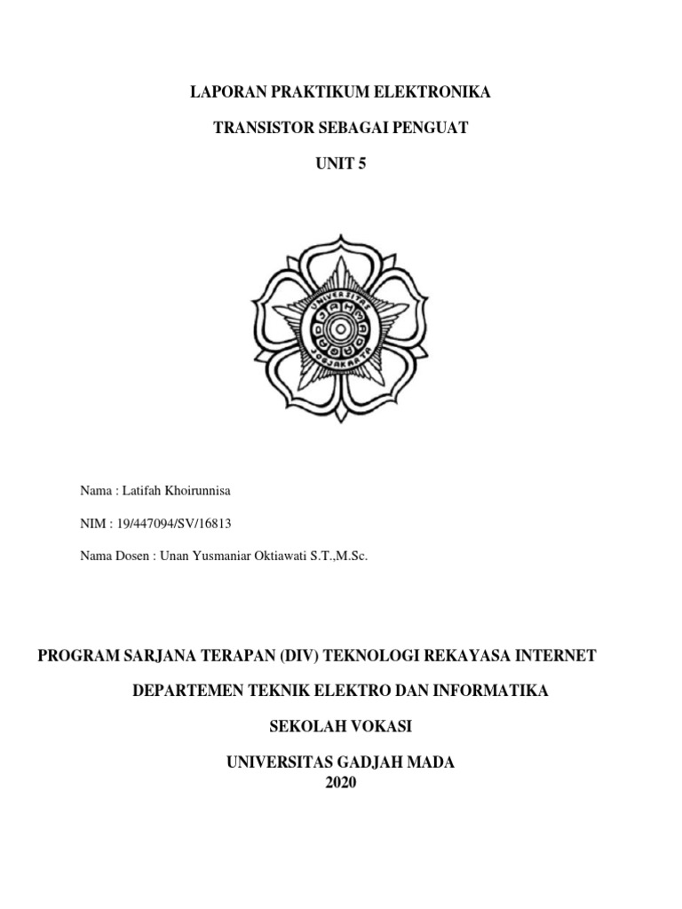 Latifah.16813.Simulasi Transistor Sebagai Penguat PDF | PDF