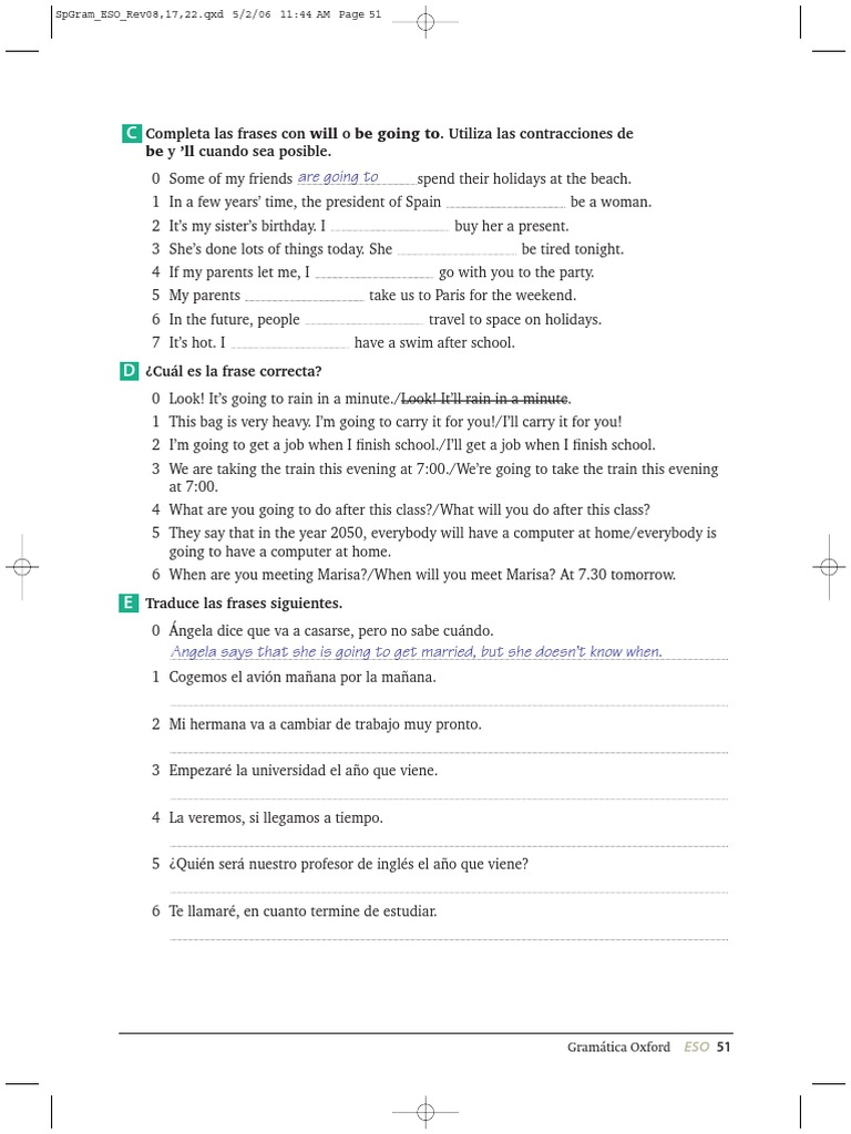 Ejercicios Futuro Repaso Pdf