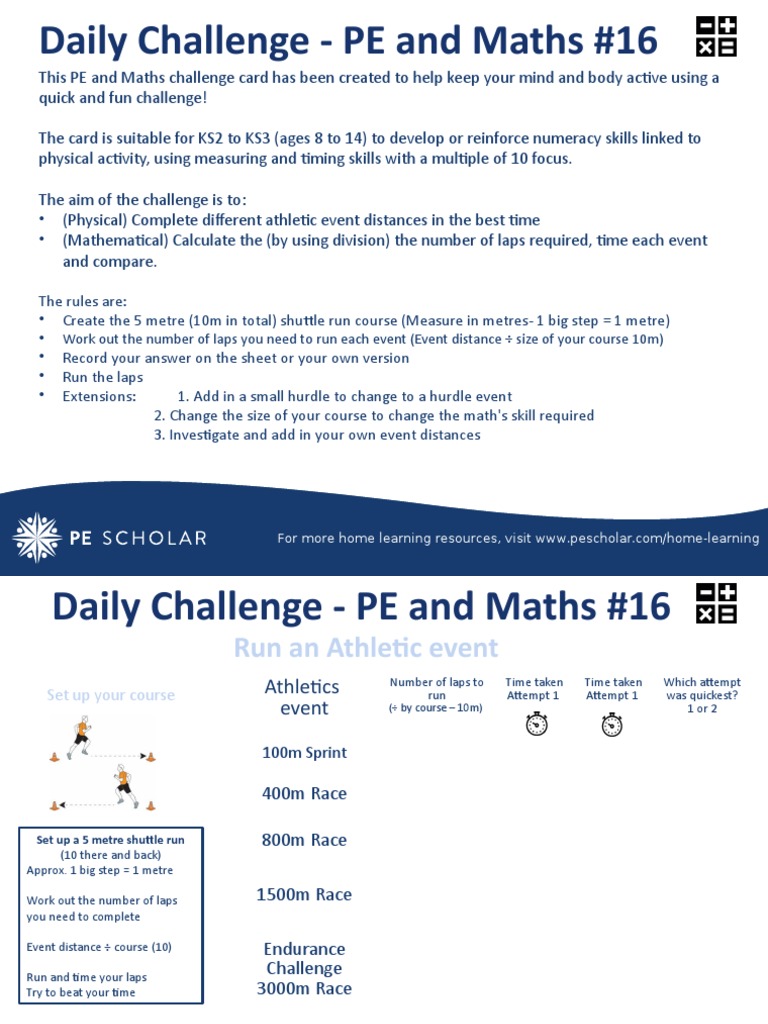 Pe Activity | Download Free PDF | Multiplication | Teaching Mathematics