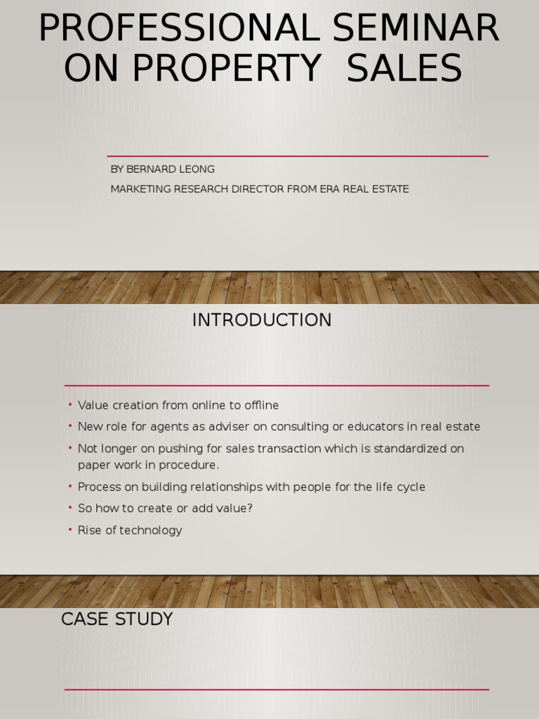 Professional Seminar On Property Sales | PDF | Career & Growth | Art