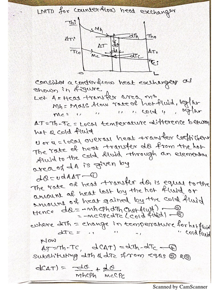 Counterflow LMTD | PDF