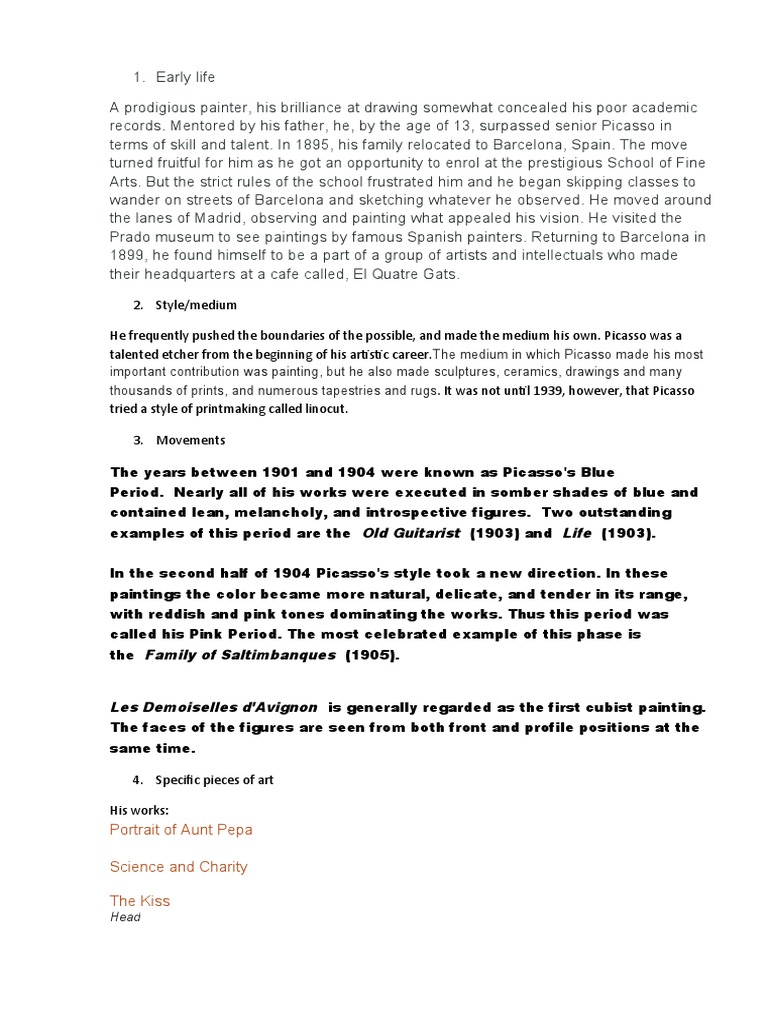 A Brief Biography of Pablo Picasso: Exploring the Early Life, Styles ...