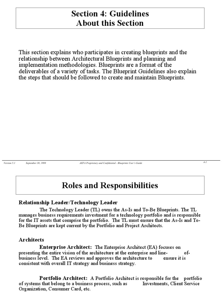 Blueprinting Guidelines & Roles | PDF | Enterprise Architecture ...