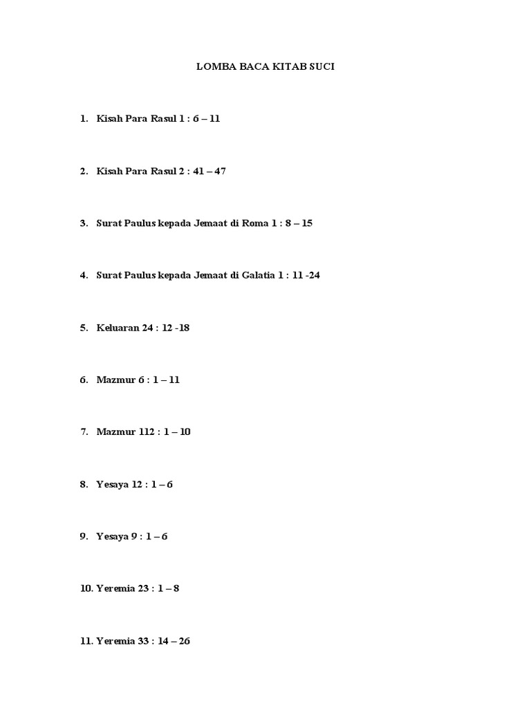 Perikop Kitab Suci | PDF