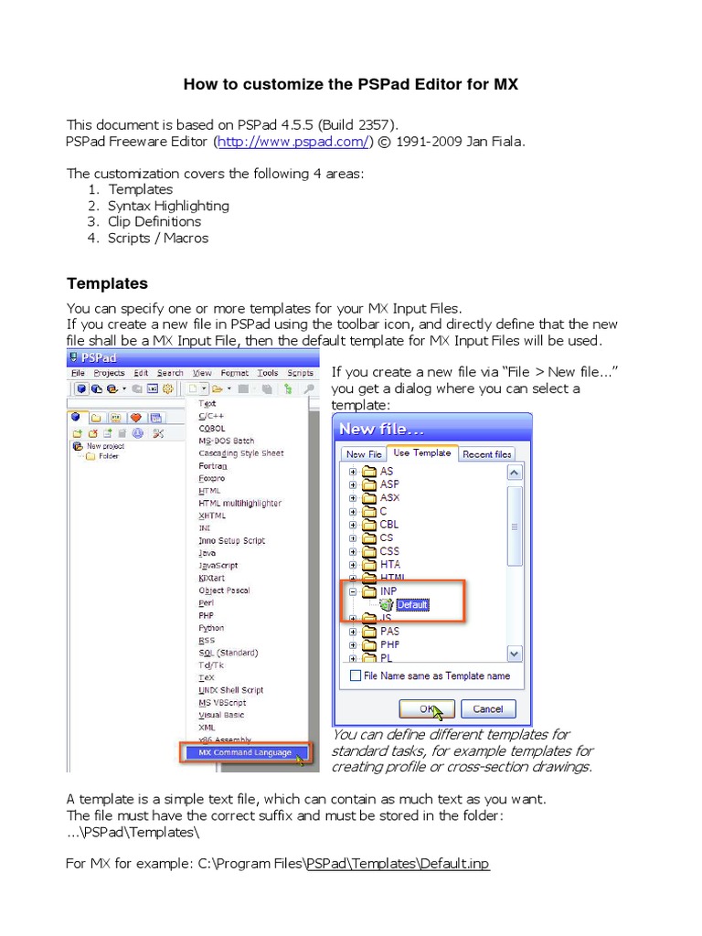 How To Customize PSPad For MX PDF | PDF | Scripting Language | Computer ...