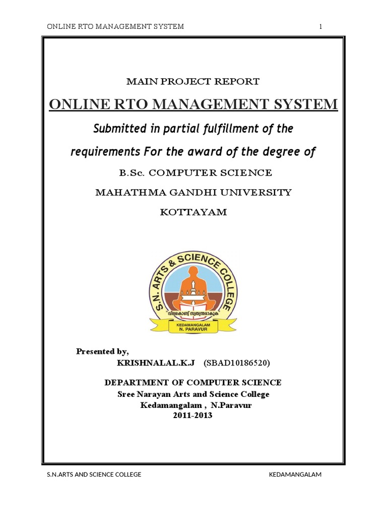 Online Rto Management System | PDF | Microsoft Sql Server | Active ...