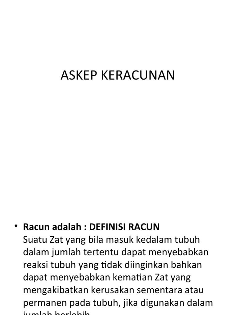 Askep Keracunan | PDF