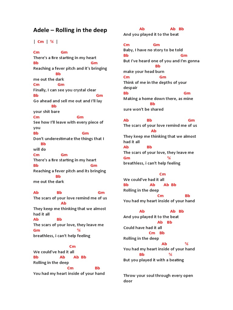 Adele - Rolling in The Deep | PDF