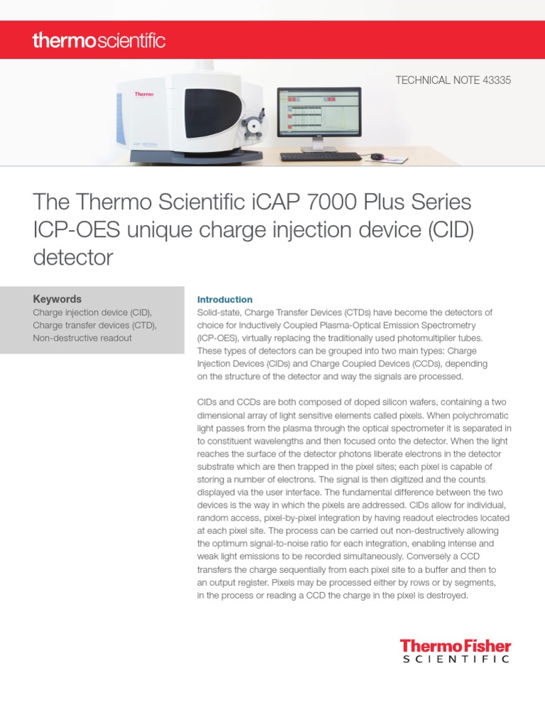 The Thermo Scientific iCAP 7000 Plus Series ICP-OES Unique Charge ...