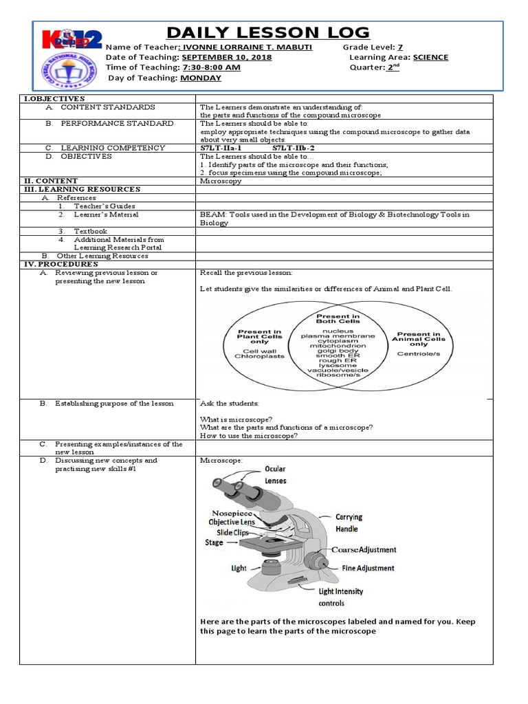 DLL g7 Sci Micros | PDF | Microscope | Learning
