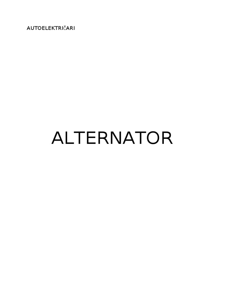 Alternator Pdf