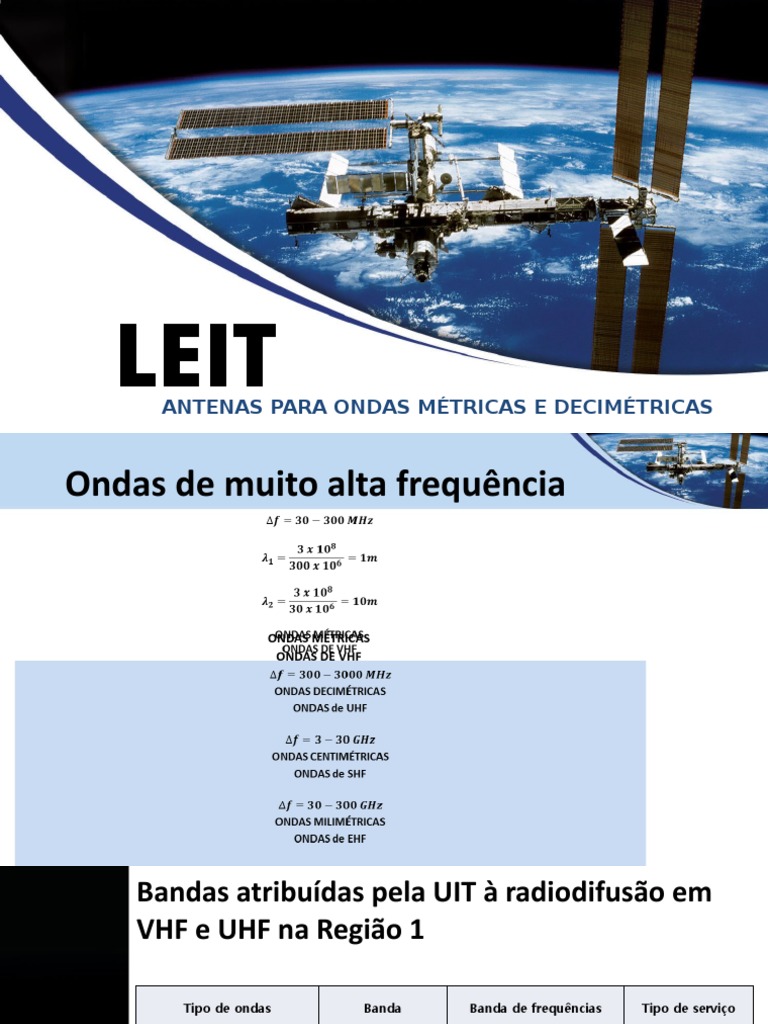 Aula3 Antenas VHF, UHF, SHF e EHF | PDF | Frequência muito alta ...