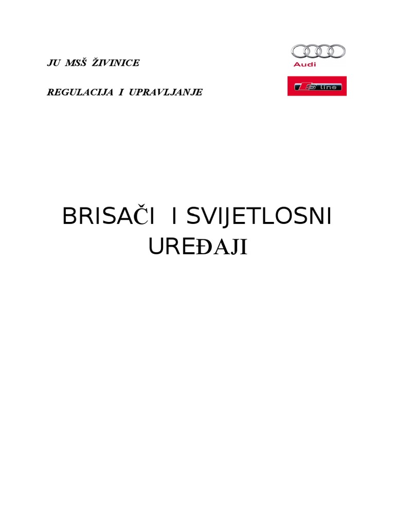 Brisaci I Svijetlosni Uređaji | PDF