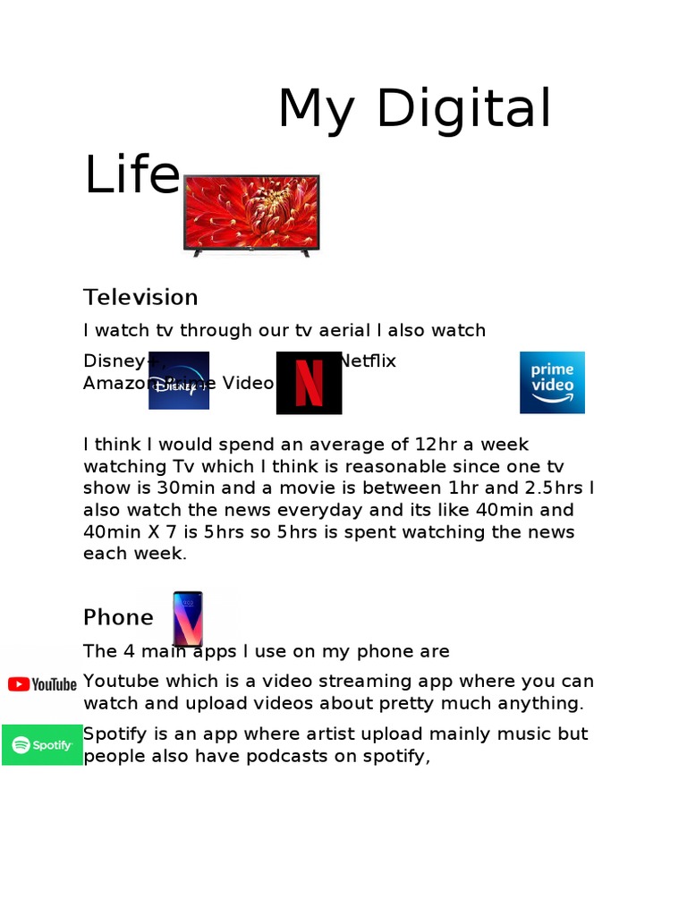 My Weekly Digital Media Consumption | PDF | Computers