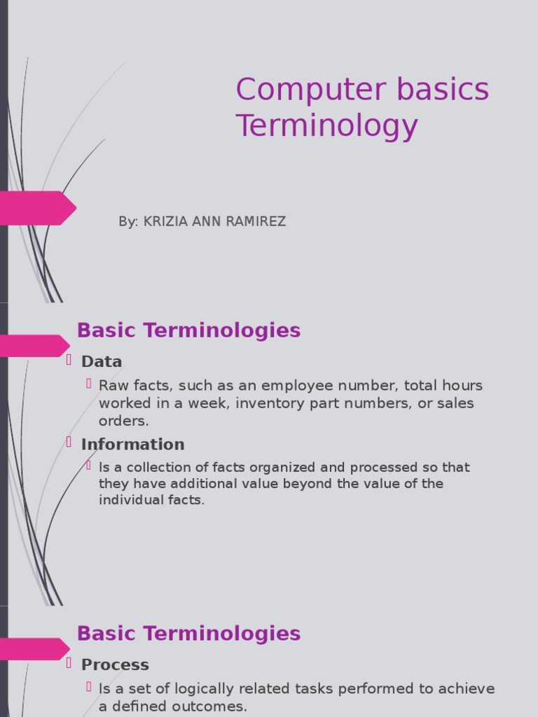 Lesson Ii Computer Basic Terminologies | PDF | Information | Data