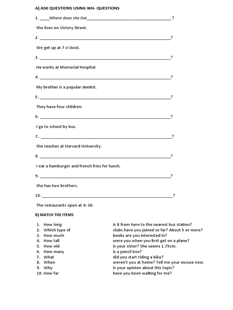 Questions and Answers about Daily Life Topics | PDF