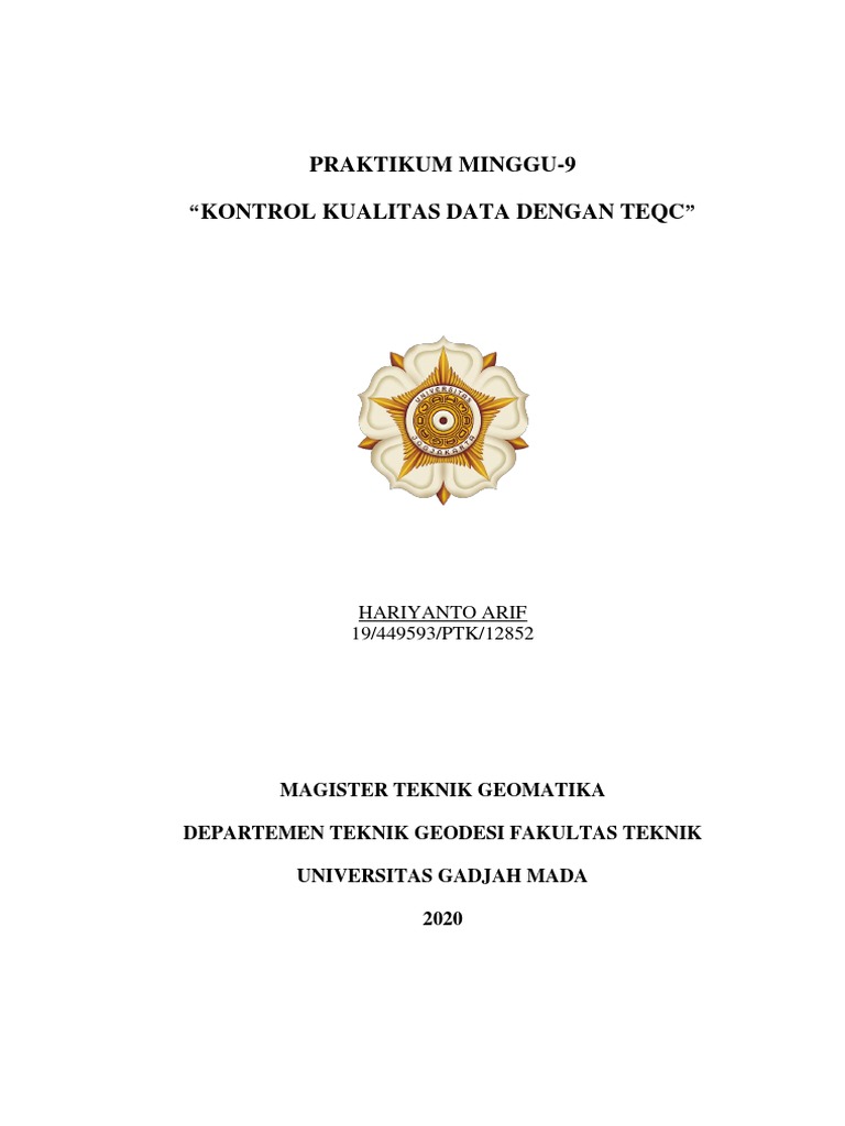 Kontrol Kualitas Data GNSS dengan TEQC | PDF | Metode & Bahan Ajar ...
