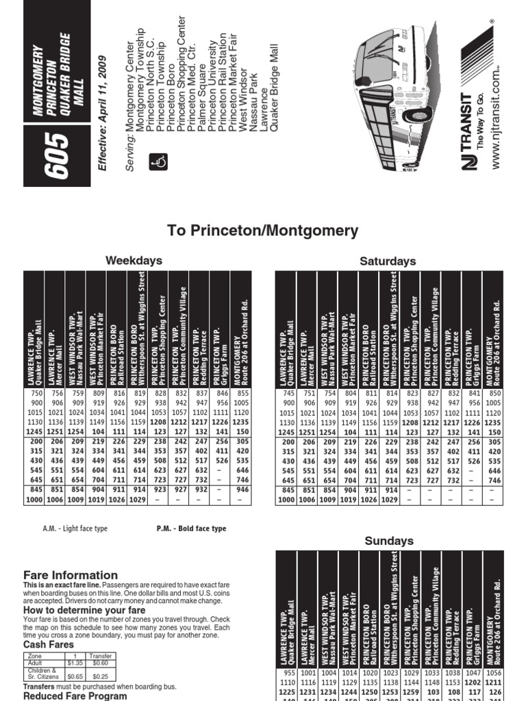 605 Bus | PDF | Fare | Public Transport