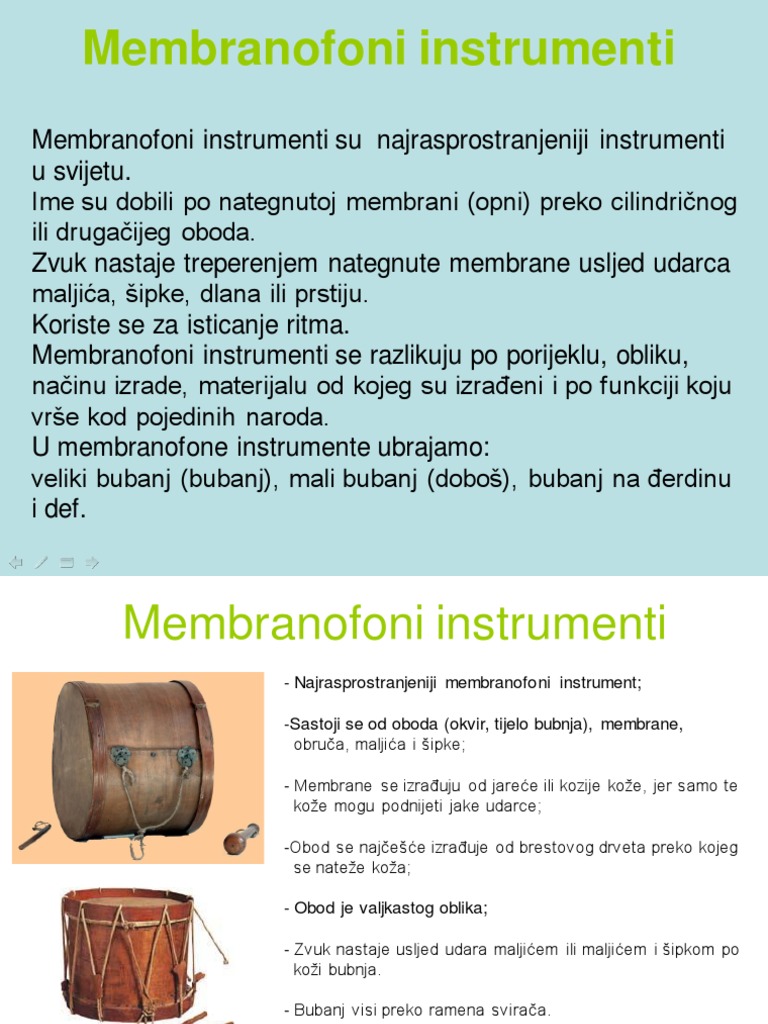 Membranofoni Instrumenti PDF | PDF