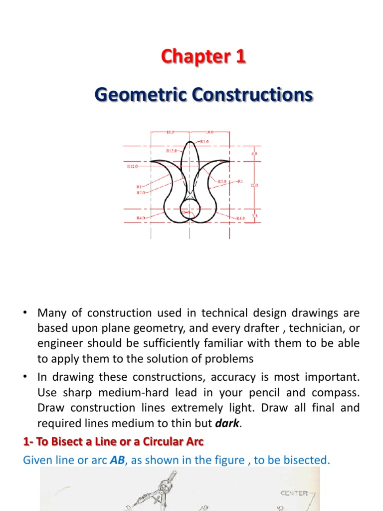 Chapter1 - Geometric Construction PDF | PDF | Circle | Perpendicular