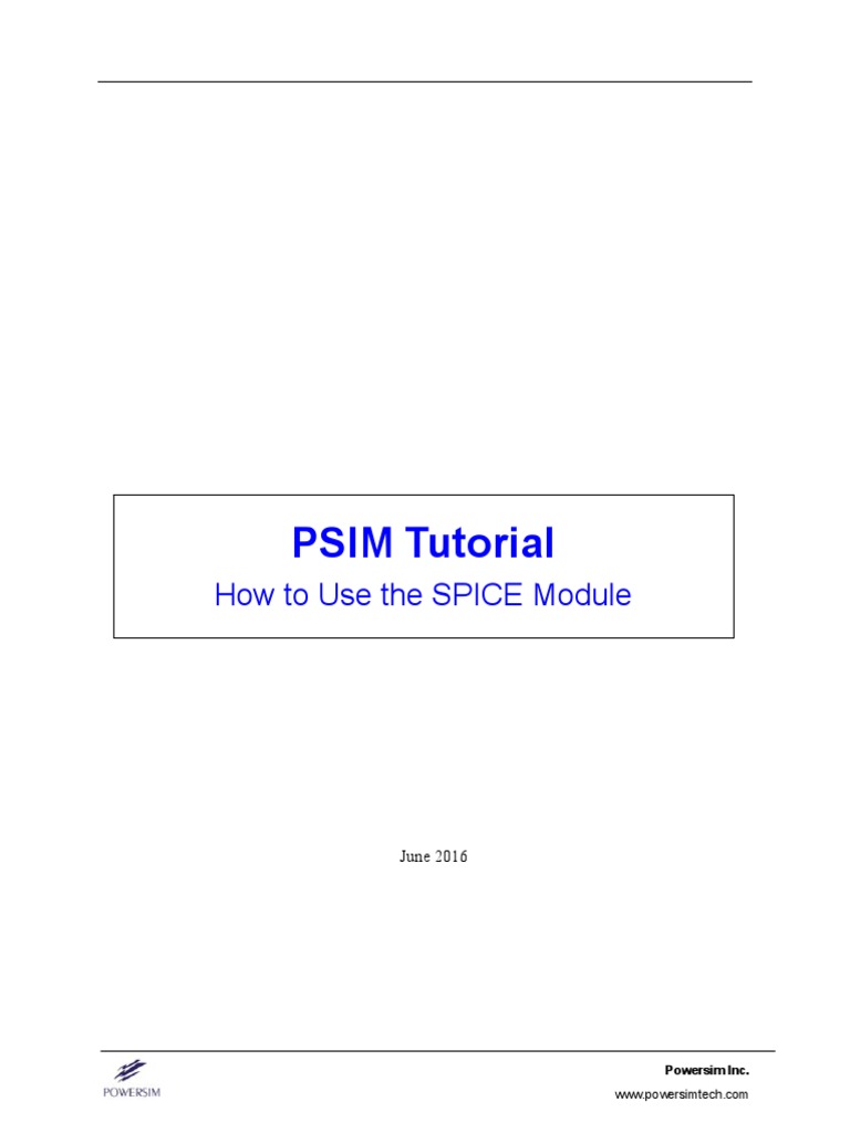 Tutorial How To Use The SPICE Module | PDF | Spice | Mosfet