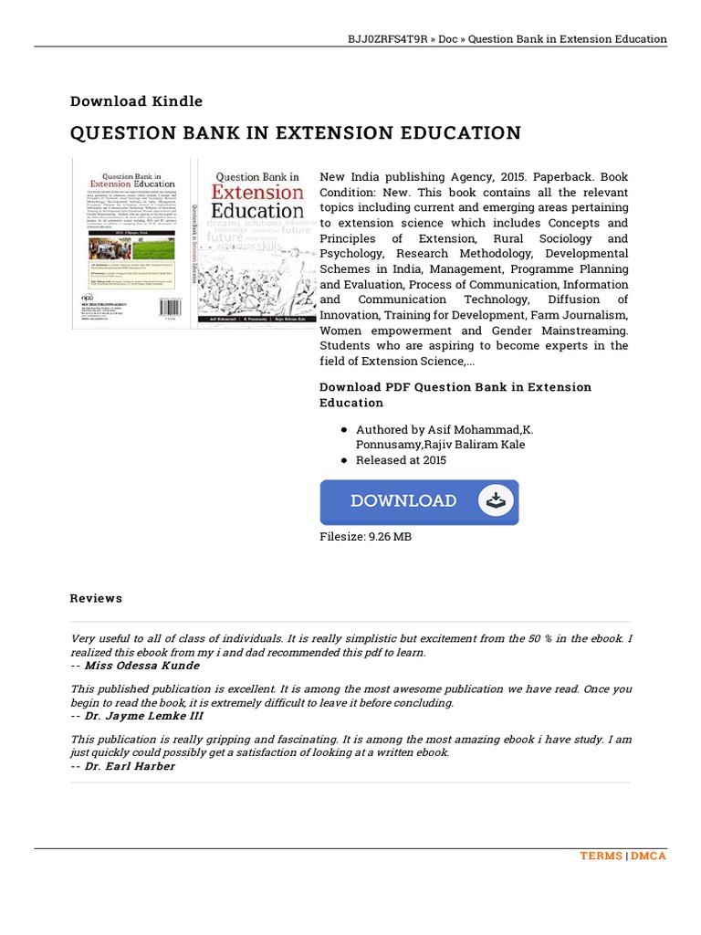 Question Bank for Extension Education | PDF | Psychological Concepts ...