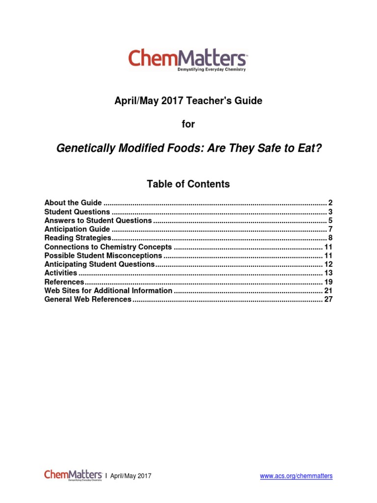 Genetically Modified Foods: Are They Safe To Eat?: April/May 2017 ...