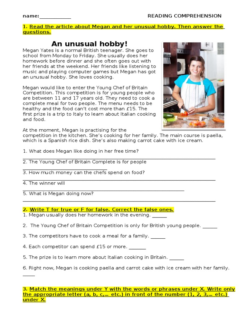Busyteacherreadingfood | PDF | Lunch | Chef