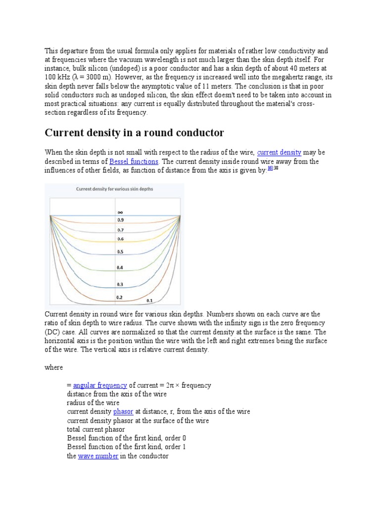 Current Density in A Round Conductor | PDF | Inductance | Electrical ...